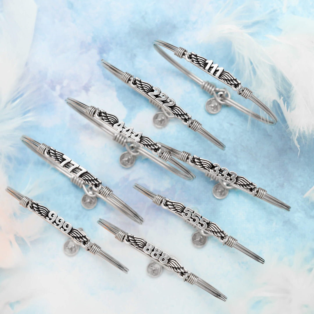 222-ANGEL NUMBERS BANGLE BRACELET – Luca + Danni